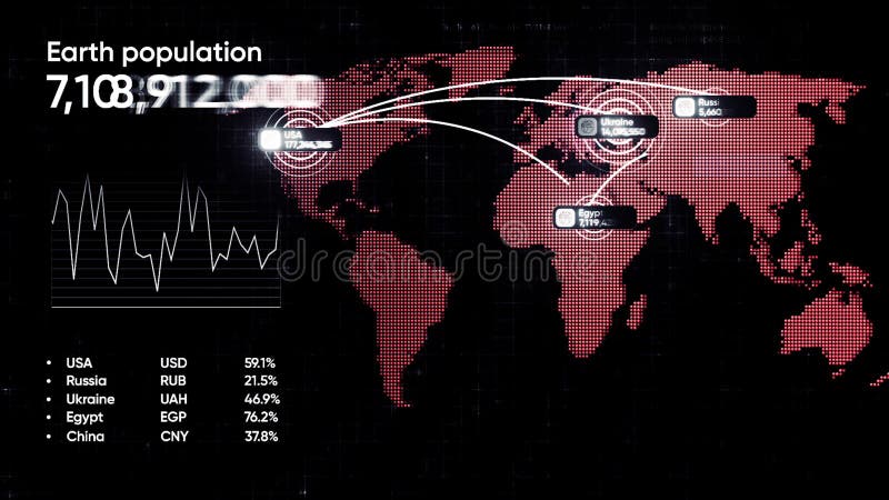 Calculation of the World S Population. Motion Stock Video - Video of ...