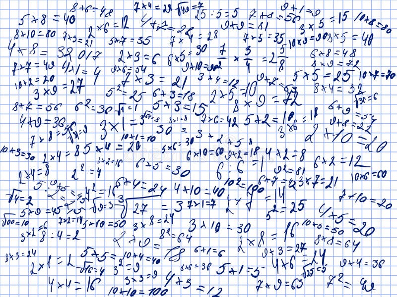 Calculations stock illustration. Illustration of multiplication - 9164893