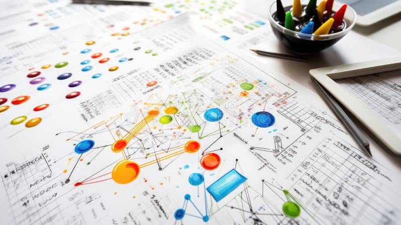 Calculations white data stock illustration. Illustration of generated ...