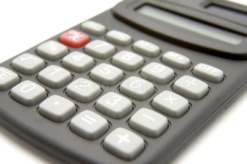 Calculator and Ink Pen on Paper Notepad Stock Image - Image of ...