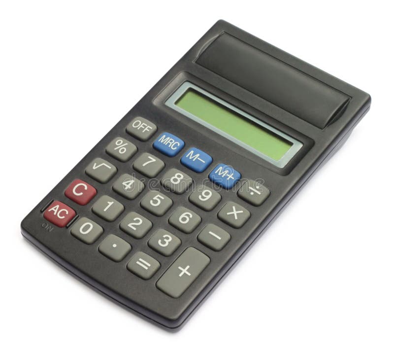 Old Fashioned Calculator on Desk with Paper Stock Photo - Image of ...
