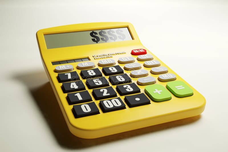 Math - Word on Calculator for Mathematics Figuring Answer Stock ...
