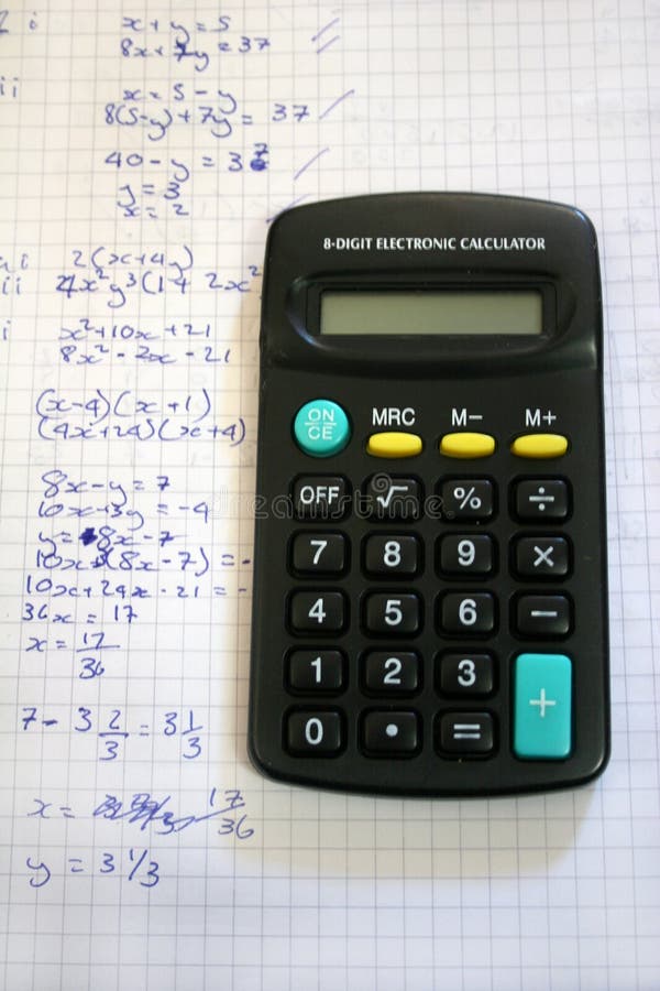 Calculator stock photo. Image of book, answer, school - 7399944