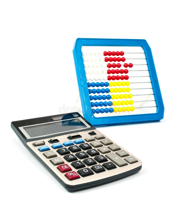 The calculator and abacus stock photo. Image of calculator - 16327682
