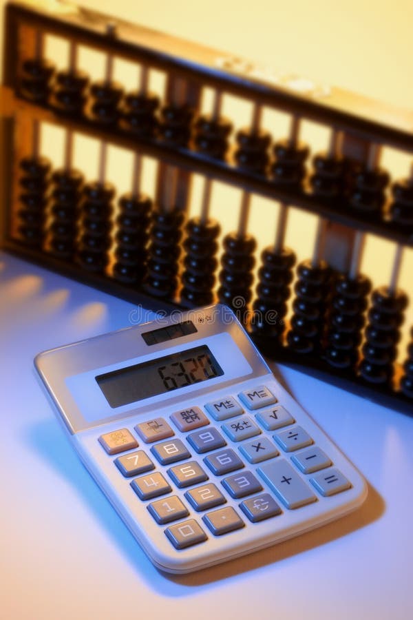 Calculator and Abacus stock image. Image of life, business - 21675607