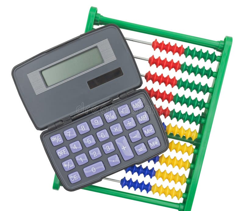 Old Abacus on White Isolated Background Stock Image - Image of ...