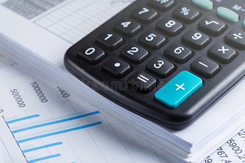 Calculator and Accounting Document. Concept of Banking, Financial ...