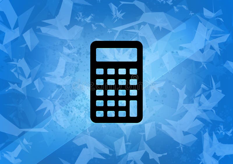 Calculator Aesthetic Abstract Icon on Blue Background Stock ...