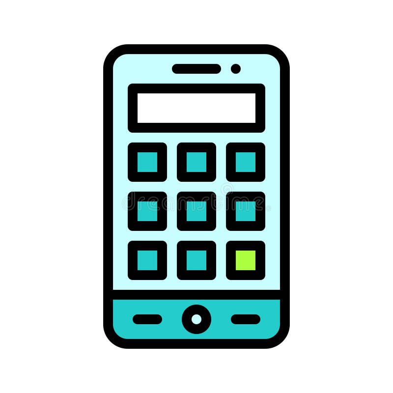 Calculator App Icon, Mobile Application Vector Illustration Stock ...
