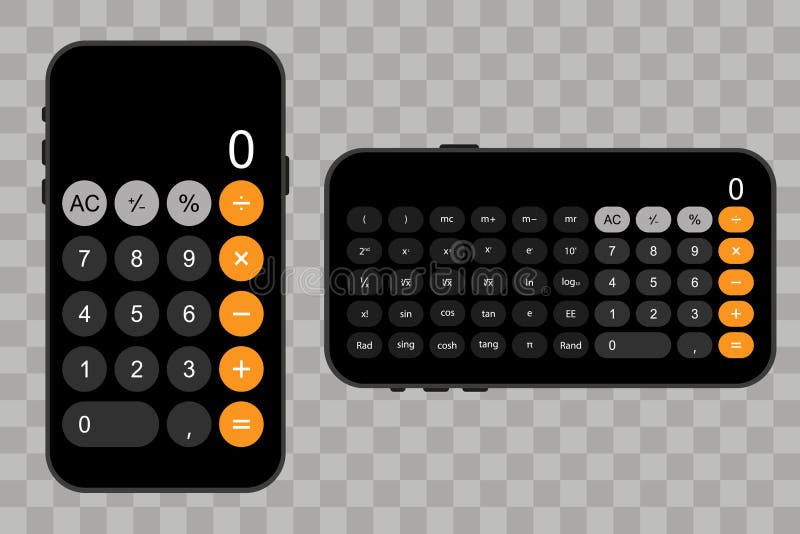 Calculator App for Smartphone. Vector Illustration in Flat Design Stock ...