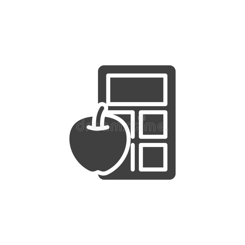 Calculator and Apple Vector Icon Stock Vector - Illustration of perfect ...
