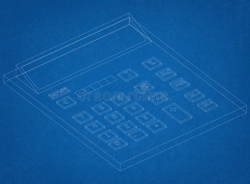 Calculator Architect Blueprint Stock Photo - Image of budget, display ...