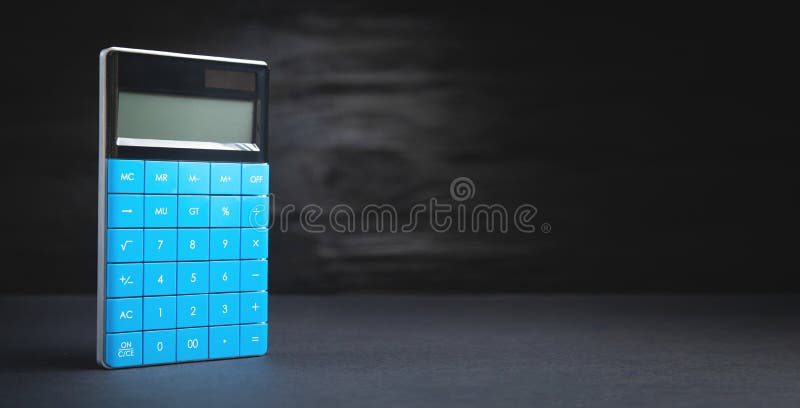 Calculator on the Black Background Stock Photo - Image of mathematical ...
