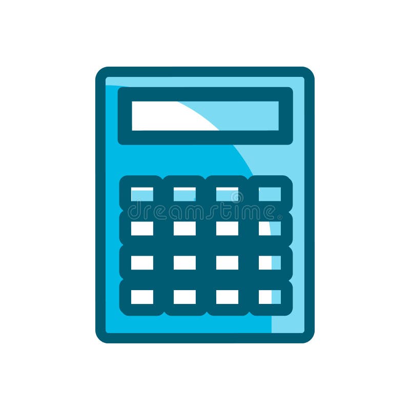 Calculator on Blue Background Stock Vector - Illustration of math ...
