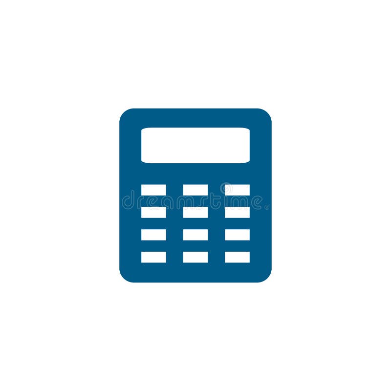 Calculator Blue Icon on White Background. Blue Flat Style Vector ...