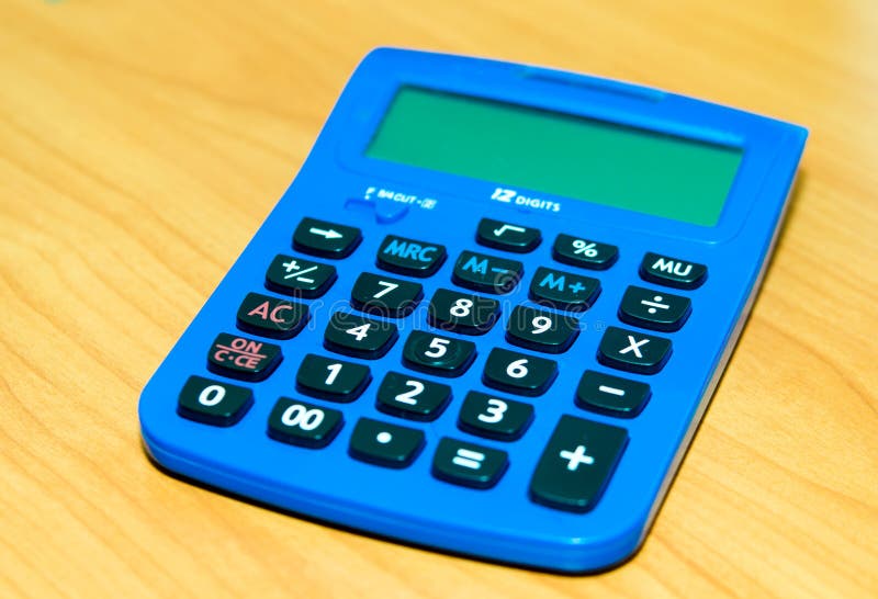 Calculator blue stock photo. Image of business, blue - 66333318