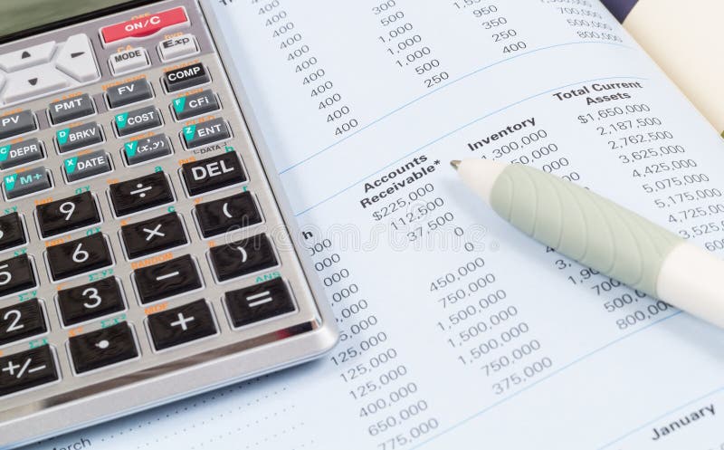 Calculator , book and pen stock image. Image of closeup - 33229953