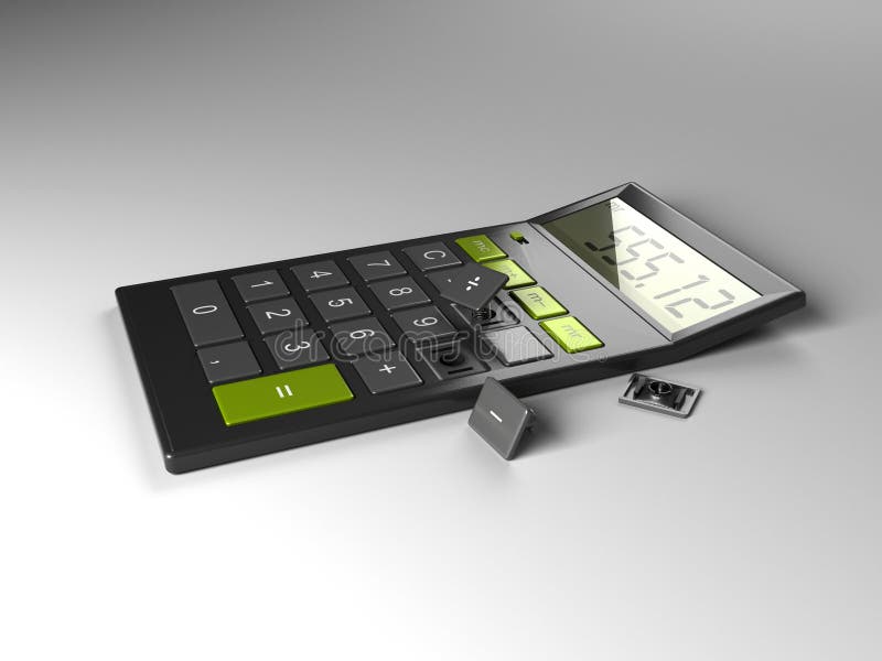 Calculator with Broken Buttons Stock Illustration - Illustration of ... Calculator with Broken Buttons Stock Illustration - Illustration of ...