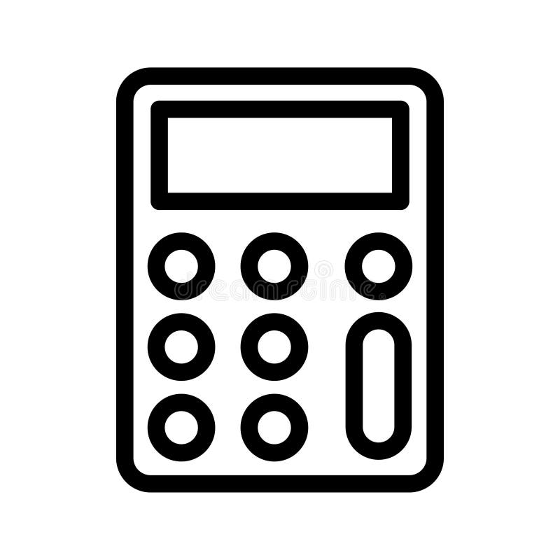 Calculator, budget icon stock vector. Illustration of calculator ...