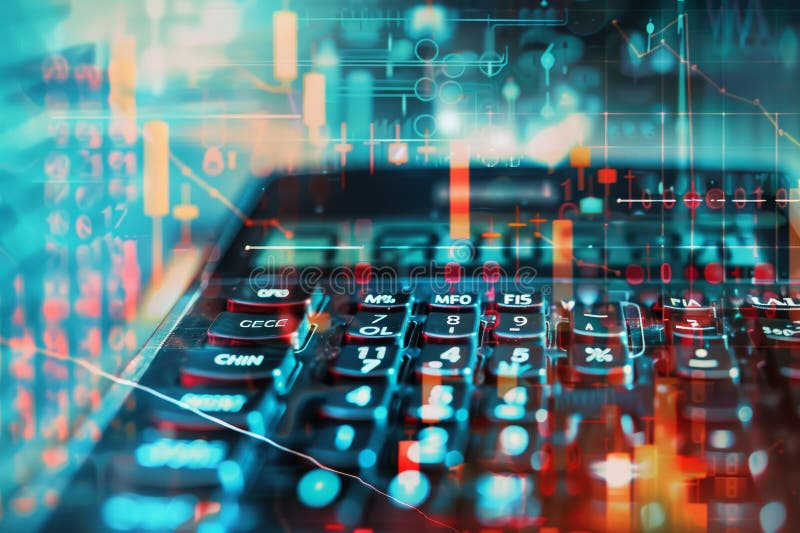 A Calculator with a Bunch of Numbers on it Stock Image - Image of ...