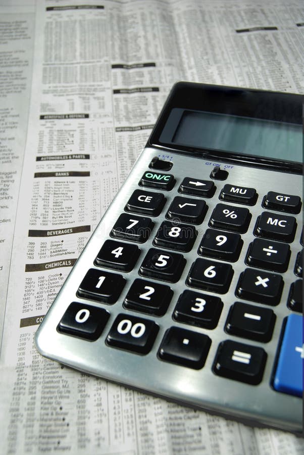 Calculator and Business Paper Stock Image - Image of financial, banking ...