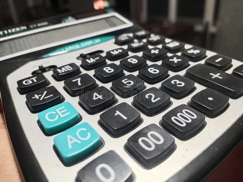 Calculator Button Picture from Side View Stock Image - Image of view ...