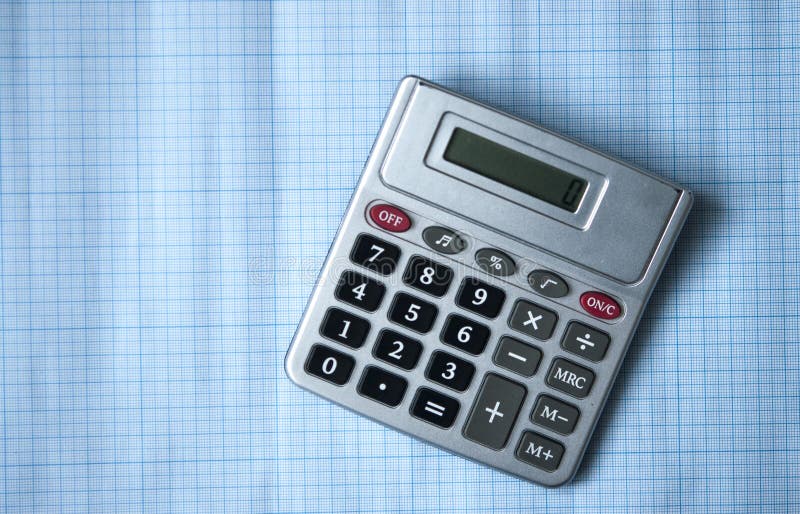 Calculator Button Plus on Graph Paper Background Stock Image - Image of ...