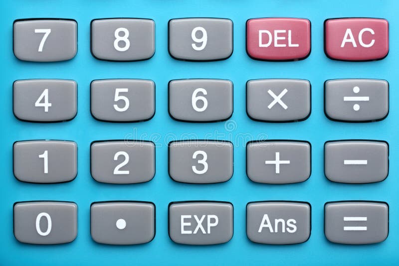 Calculator buttons stock image. Image of calculator, blue - 27615165