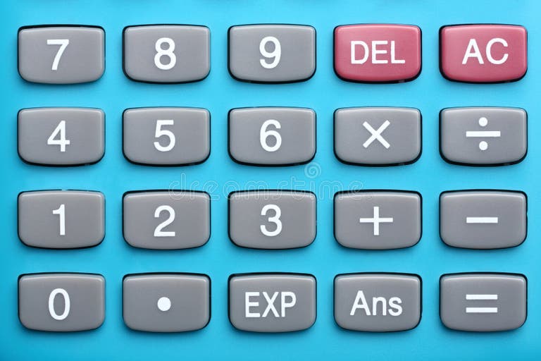 Calculator buttons stock image. Image of calculator, blue - 27615165