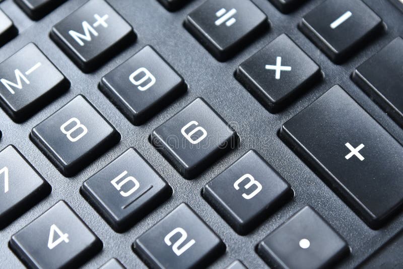 Calculator Buttons Close Up. Buttons with Numbers Stock Photo - Image ...