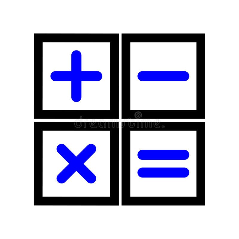 Calculator buttons icon stock vector. Illustration of icon - 198589011