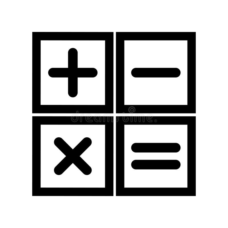 Calculator buttons icon stock vector. Illustration of education - 198589358