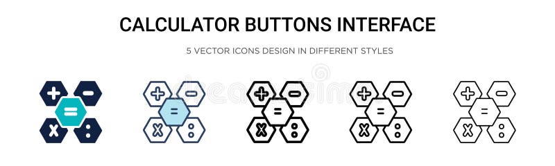 Calculator Buttons Interface Symbol Icon in Filled, Thin Line, Outline ...
