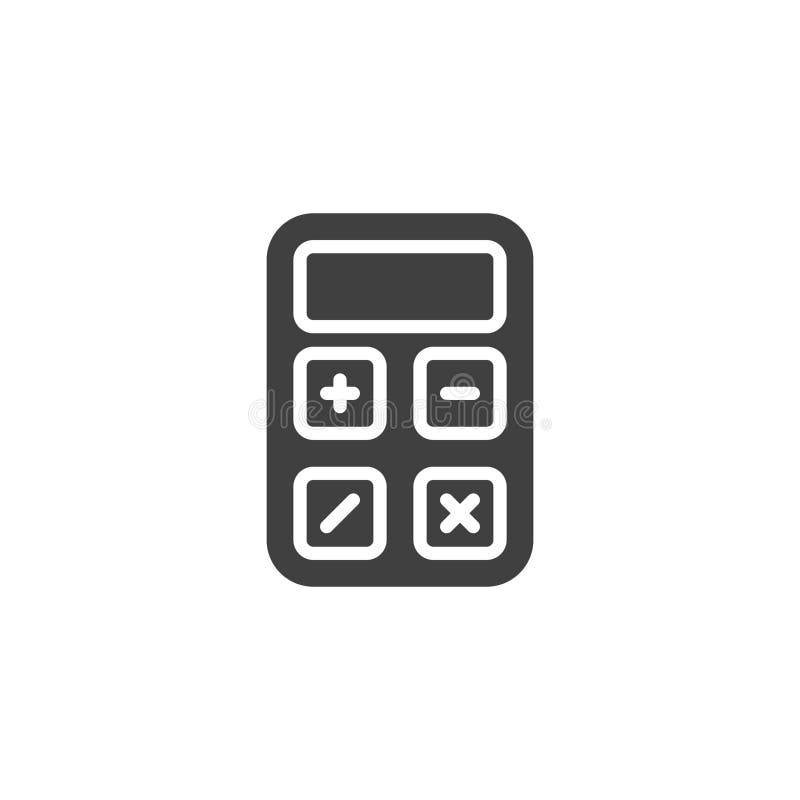 Calculator with Buttons Vector Icon Stock Vector - Illustration of ...