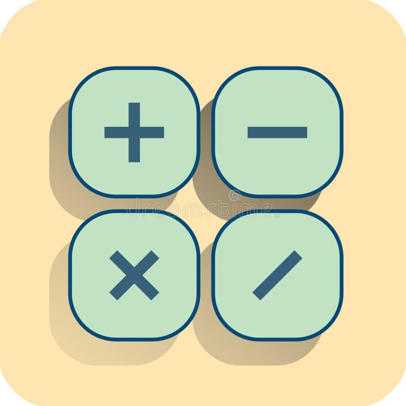 Calculator Buttons. Vector Illustration Decorative Design Stock Vector ...