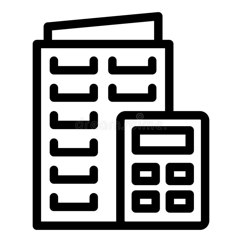 Calculator Calculating Total Building Cost Icon Stock Vector ...