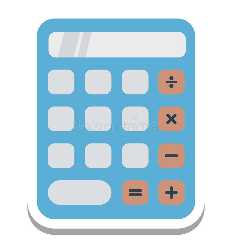 Calculator, Calculation Isolated Vector Icon Stock Vector ...