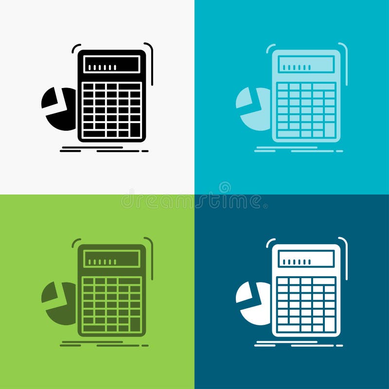 Calculator, Calculation, Math, Progress, Graph Icon Over Various ...