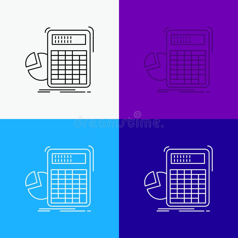 Calculator, Calculation, Math, Progress, Graph Icon Over Various ...