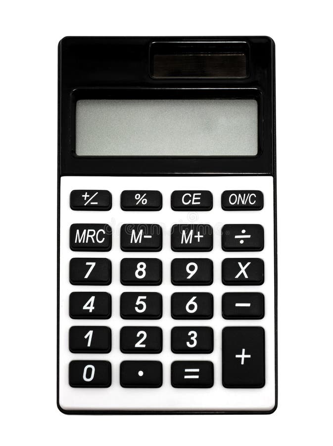 Calculator for Calculation on a White Background. Mathematics. Business ...