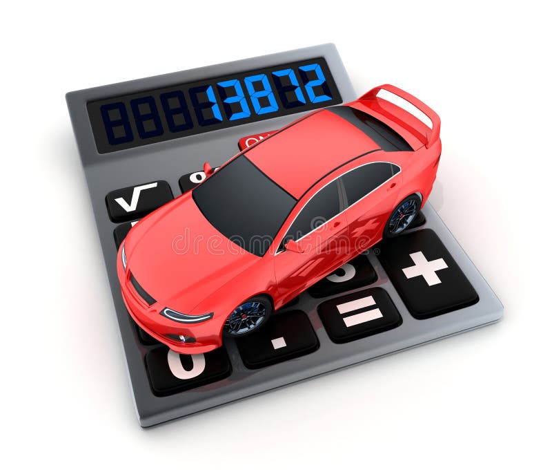 Calculator and car stock illustration. Illustration of calc - 55509381