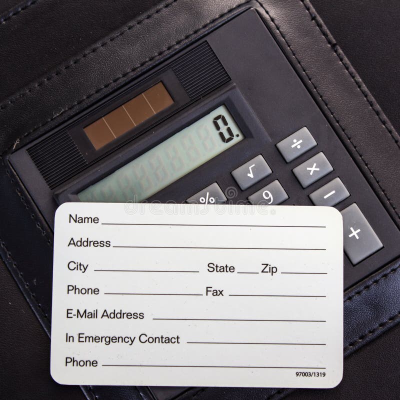 Calculator and Card stock photo. Image of annual, growth - 28299162