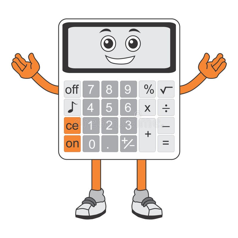 Calculator cartoon stock illustration. Illustration of money - 94569501