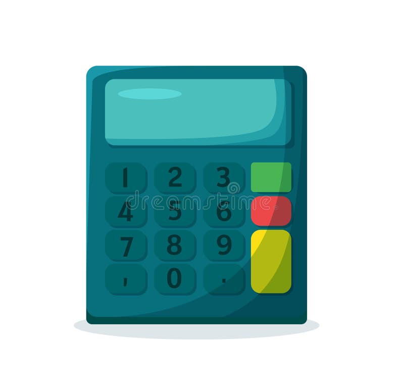 Calculator Cartoon Vector Illustration Stock Vector - Illustration of ...