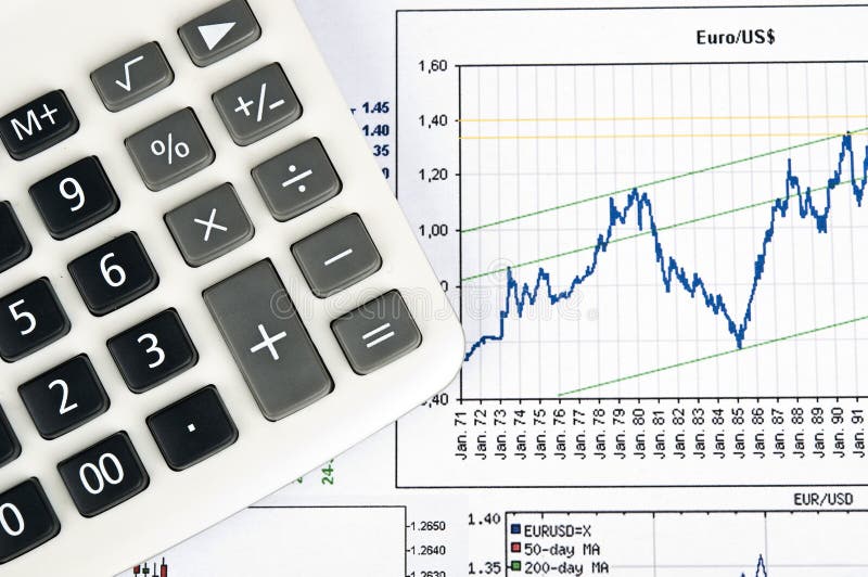 Calculator and chart stock photo. Image of dollar, paper - 20532340