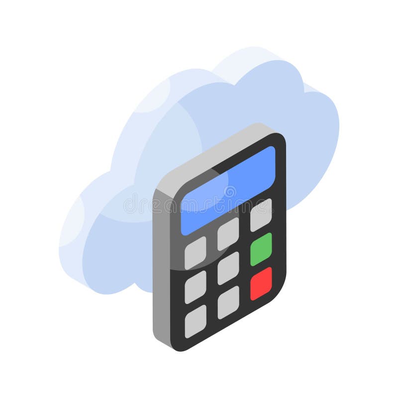 Calculator with Cloud, Cloud Calculation Vector Design, Cloud ... Calculator with Cloud, Cloud Calculation Vector Design, Cloud ...