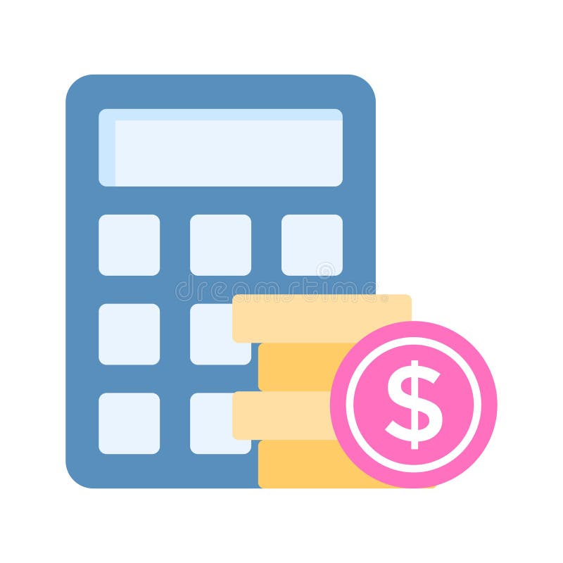 Calculator with Coins Denoting Accounting Concept Vector, Money ...