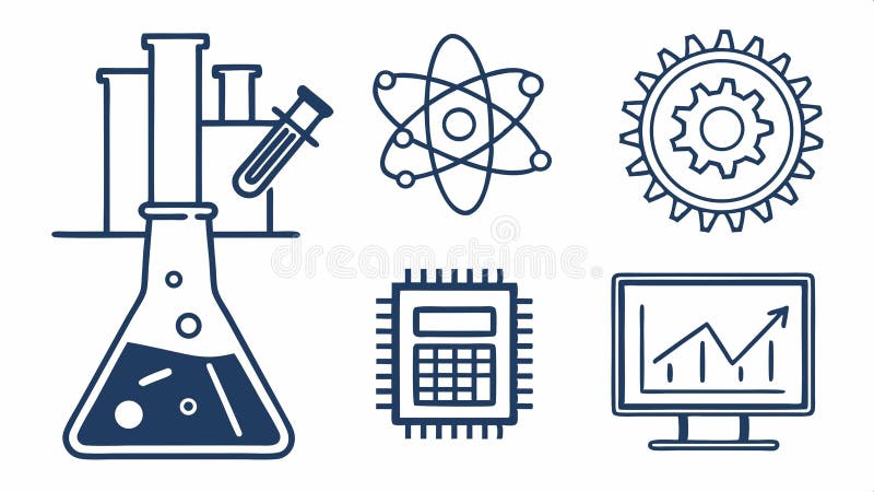 Calculator and Computer Icons for Tech Vector Design Generative AI ...