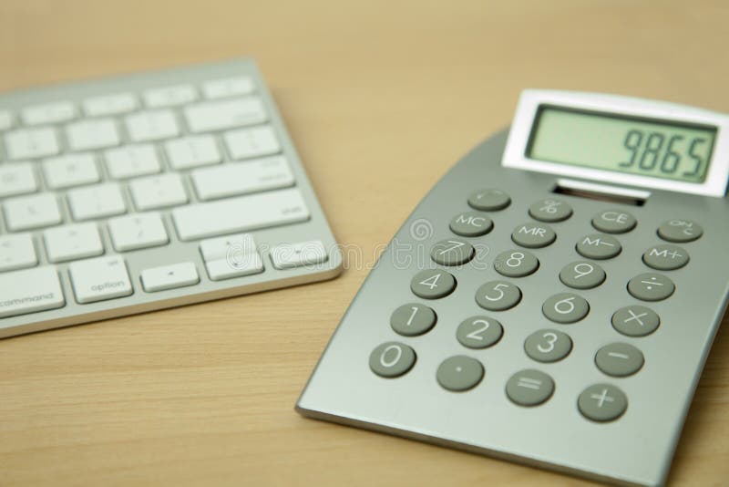 Calculator and Computer Keyboard Stock Image - Image of keypad, bill ...