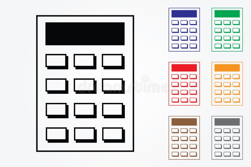 Calculator with Creative Buttons Using Different Color Vector Stock ...